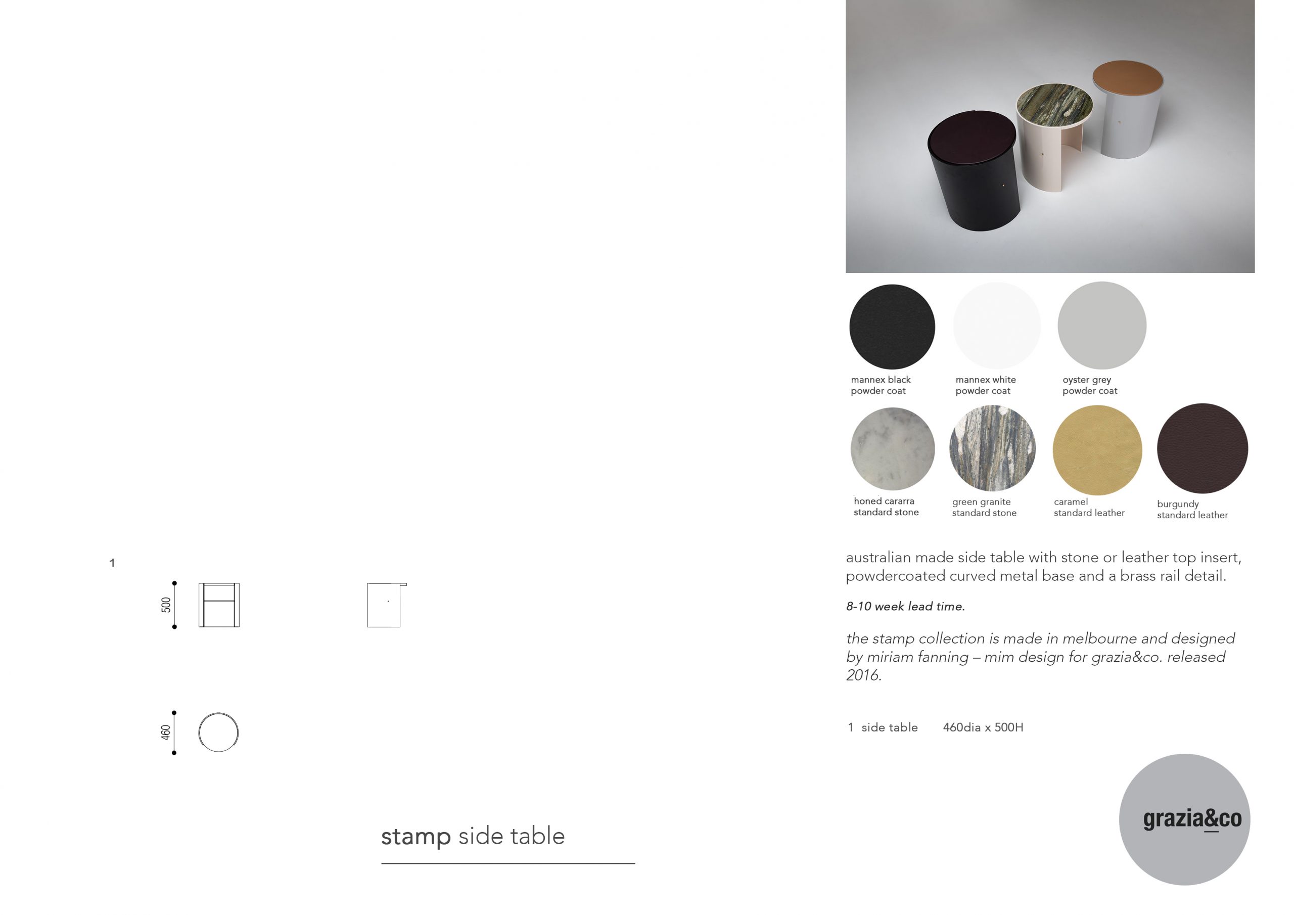 Stamp Side Table - grazia&co